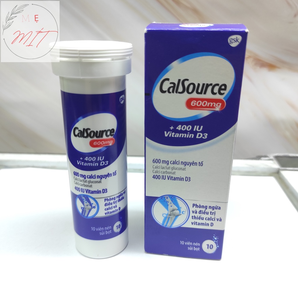 Calsource Calcium Supplements 600mg D3 400IU tube 10 tablets | Shopee ...