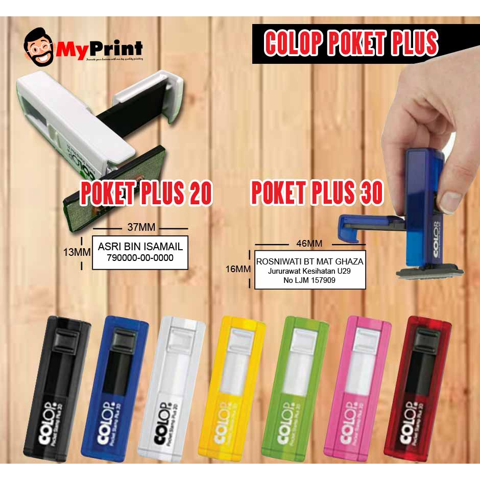Rubber Stamp COLOP Self-Inking Pocket Stamp (Nurse & Doctor) #cop nama ...