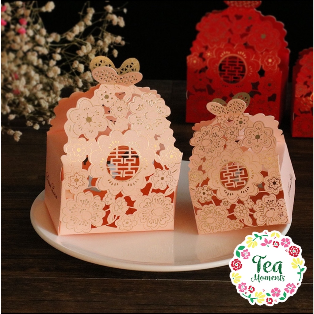 [10 pieces ] Traditional Chinese Wedding Gift Box Door Gift Packaging ...