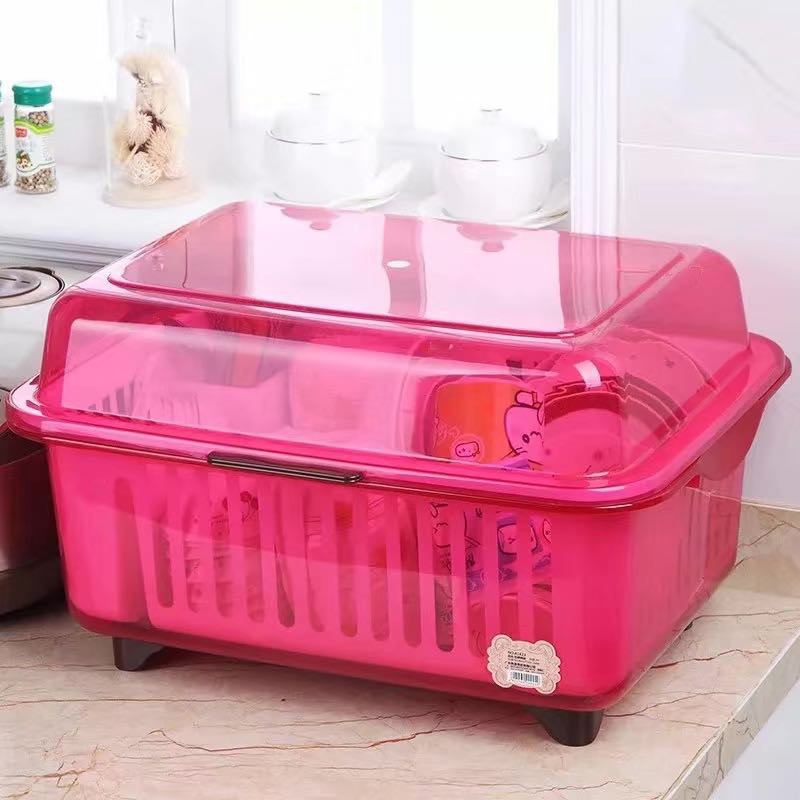 Innohut PP Dustproof Dish Drainer Kitchen Organizer Storage Drying Rack ...