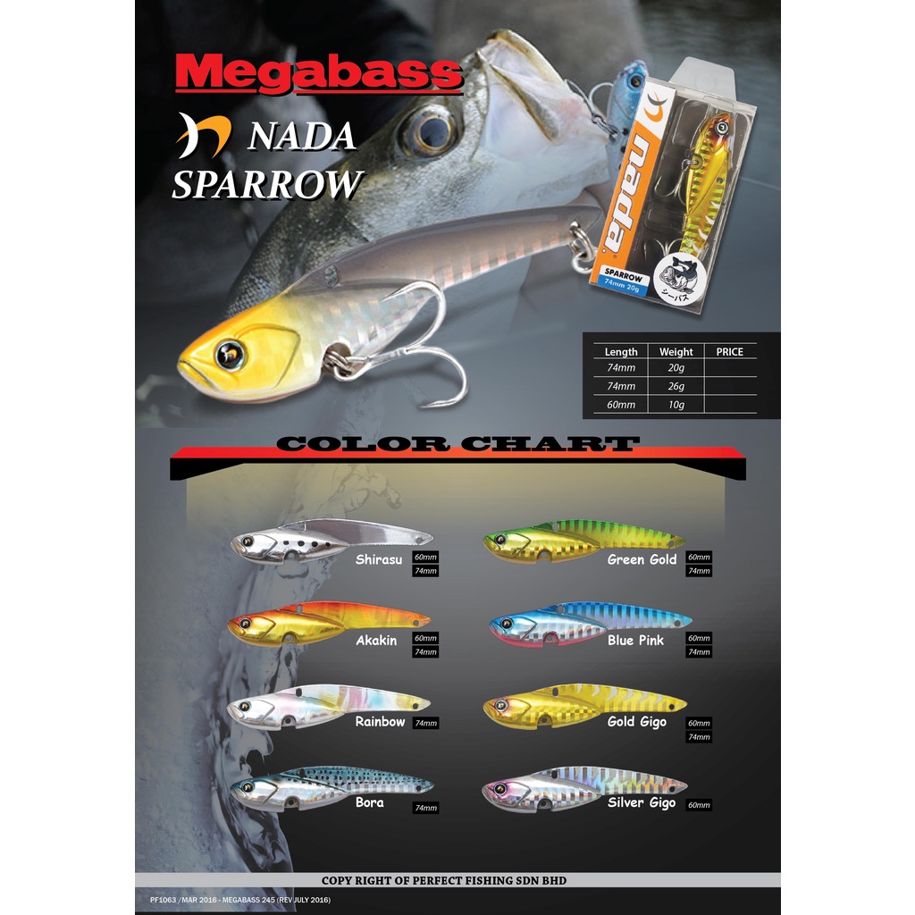 MEGABASS fishing lure NADA SPARROW SINKING BAIT | Shopee Malaysia
