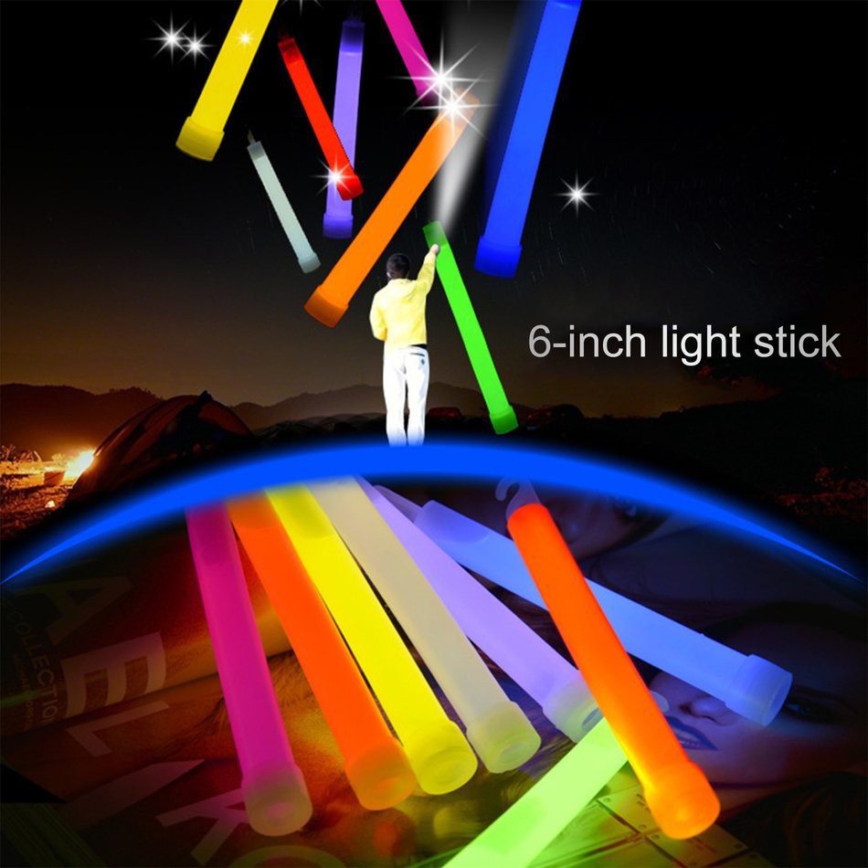🇲🇾 6 Inch LED Glow Sticks Light Stick Party Camping Safety Emergency ...