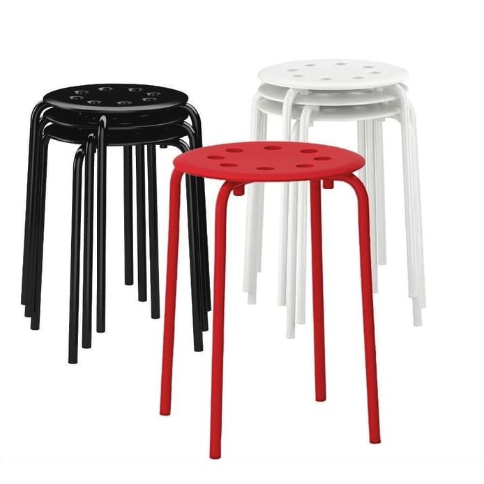 ORIGINAL MARIUS Stool white red black bench bangku | Shopee Malaysia