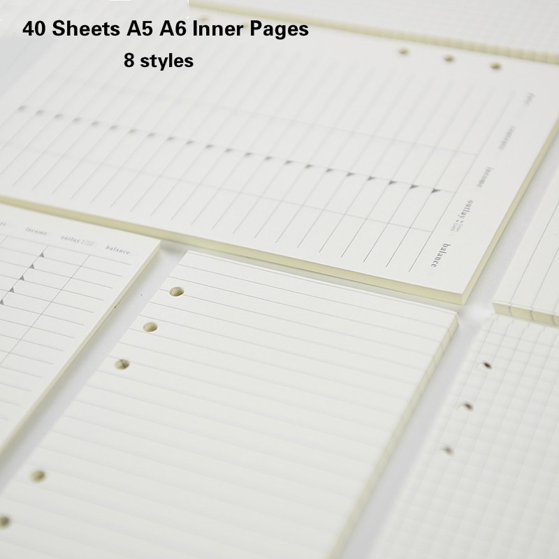 A5 A6 Inner Monthly Weekly Daily Planner Dotted Line To Do List Blank ...