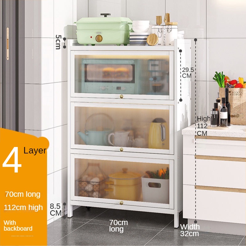 Kitchen Storage Cabinets Clamshell Cabinets with Doors Floor-to-ceiling ...