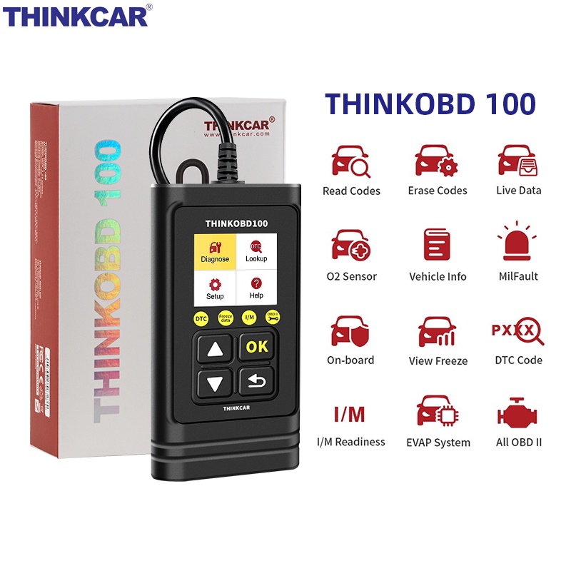THINKCAR Thinkobd Automotive Diagnostic Tool OBD2 Car Scanner | Shopee ...