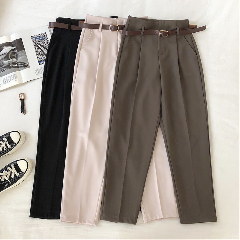 Executive Formal Suit Working Pants (Free Belt)西装高腰裤 [PREORDER ...