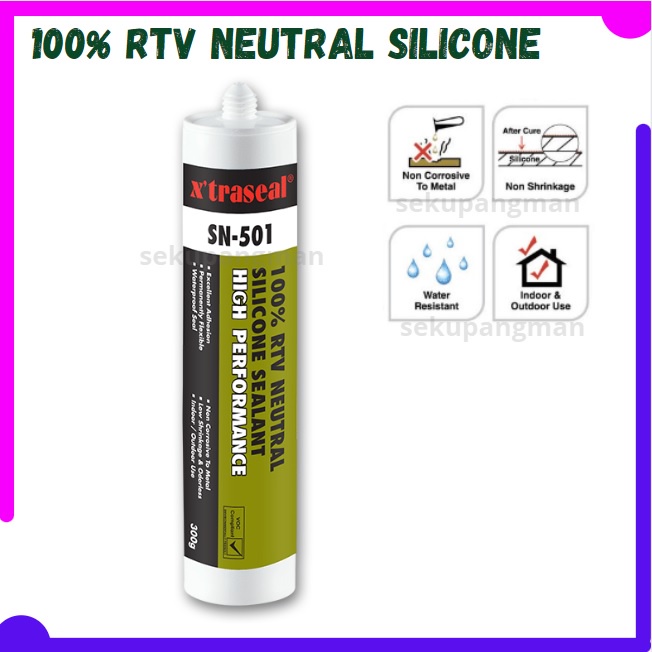 100% RTV Neutral XTRASEAL SN-501 Silicone Sealant Grey Repairing Leaking Roof Glue Awning Gam ...