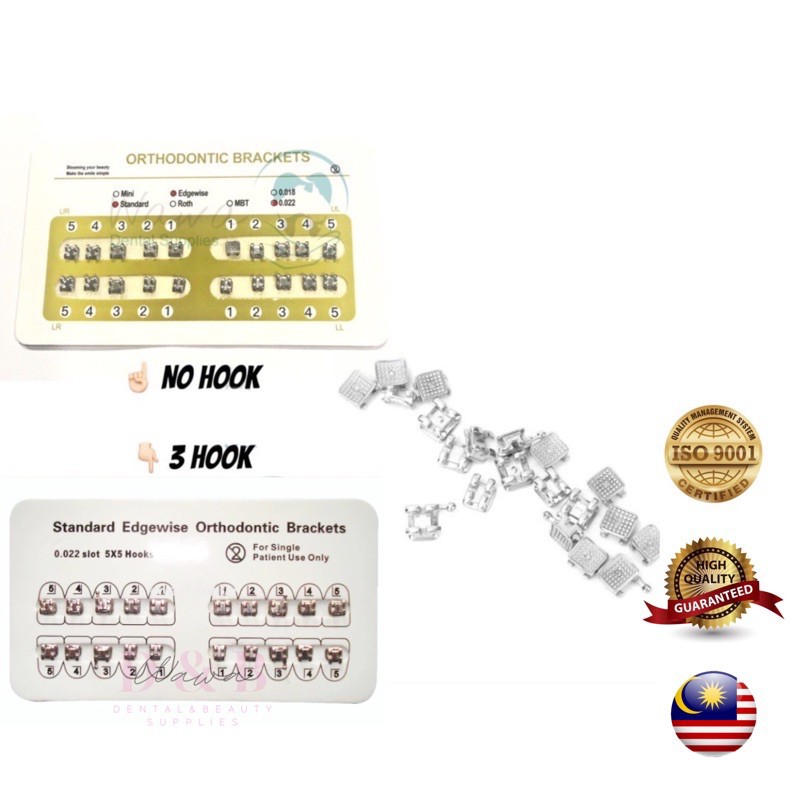 (READY STOCK) 20PCS / 1PACK BRACKET DENTAL / 022 Dental Orthodontic ...