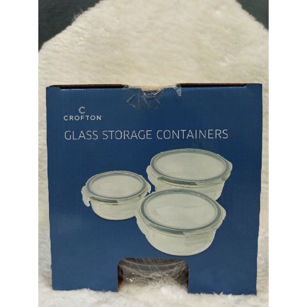 Crofton Glass Storage Containers ( Round Shape Grey) | Shopee Malaysia
