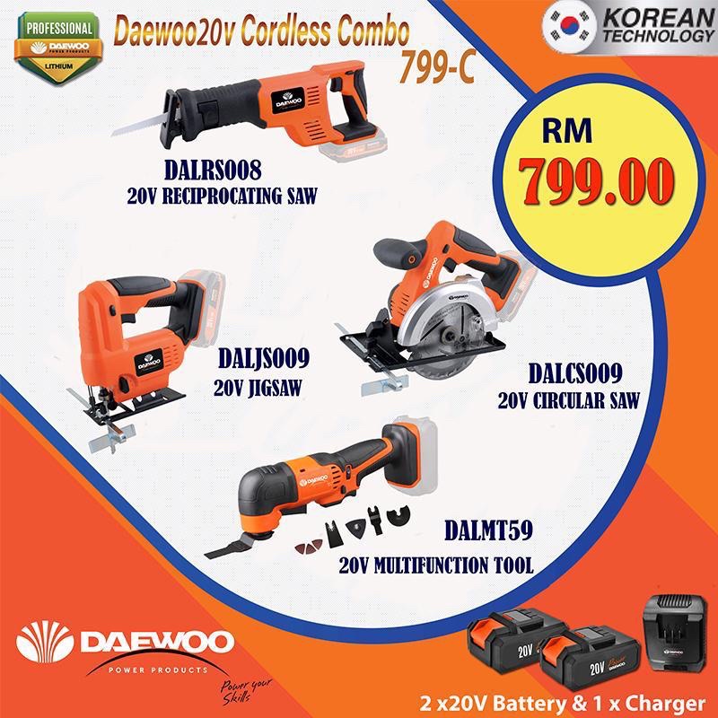 DAEWOO Cordless Combo set 20v ( 799-C ) | Shopee Malaysia