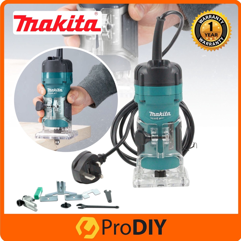 MAKITA M3700B 6.35MM (1/4") 530W WOOD TRIMMER ROUTER | Shopee Malaysia