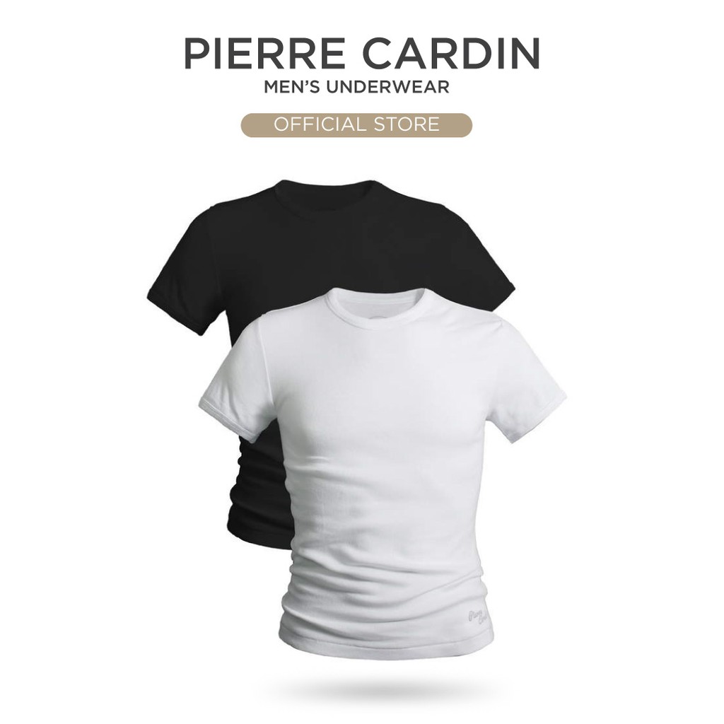 (S-2XL) Pierre Cardin Combed Cotton Innerwear T Shirt (2 Pcs) PT9115 ...