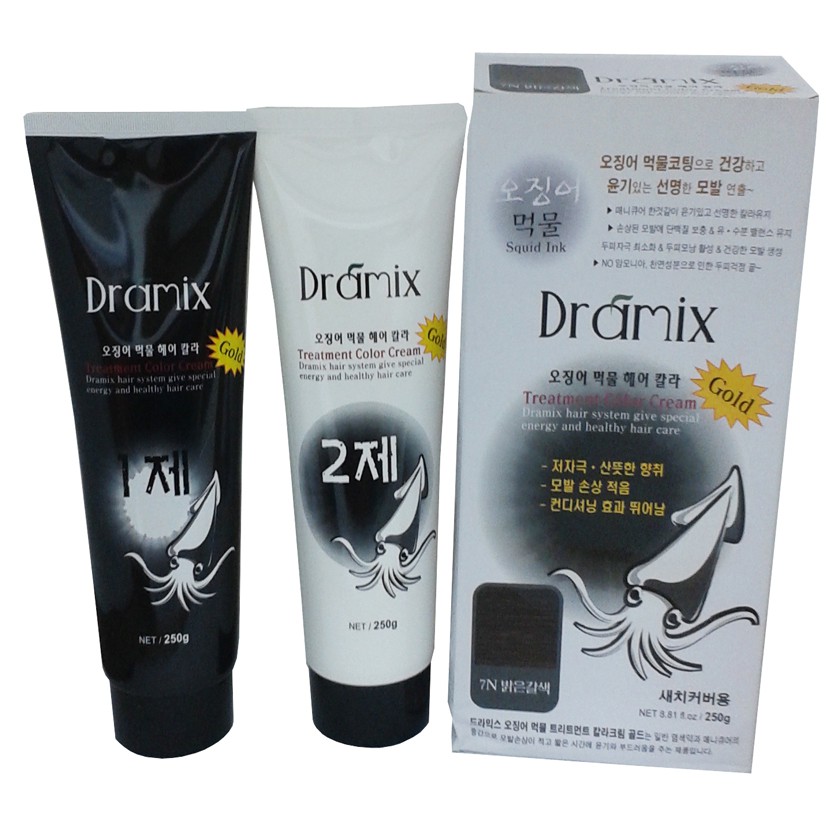 Dramix Squid Ink Color Cream Light Brown 7N 250g + 250g | Shopee Malaysia