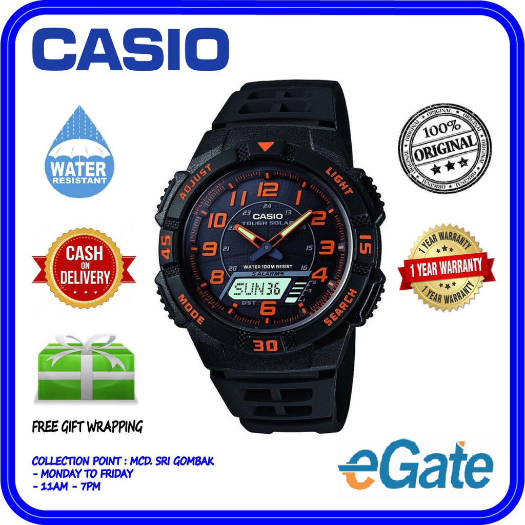 Casio AQ-S800W-1B2V Men Analog Digital Black Strap Sporty Light ...