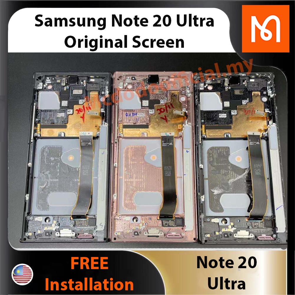 Original Samsung Note 20 Ultra LCD Screen with Frame Halfcut Good ...