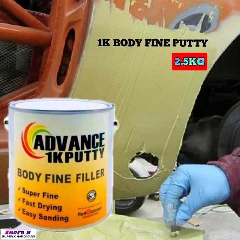1K Putty Simen Body Kereta # Fine Filler ADVANCE (2.5KG)# Simen Halus# ...