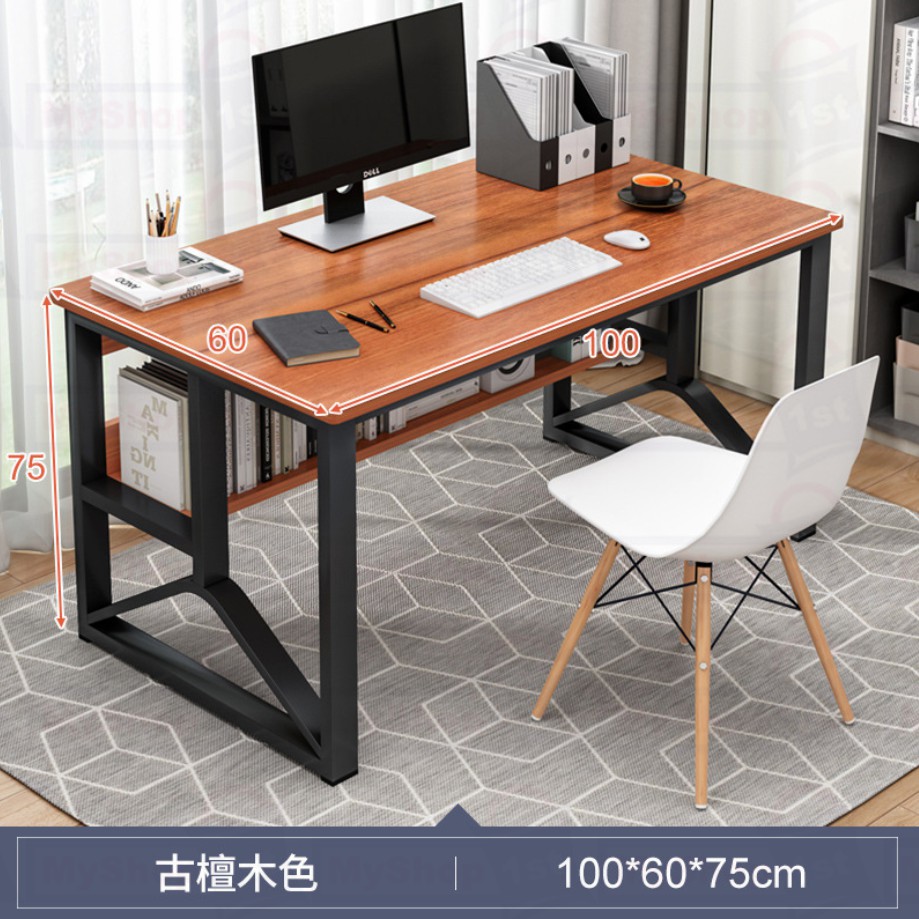 [PREMIUM] Wooden Office Computer Desks Workstation Desks With Storage ...