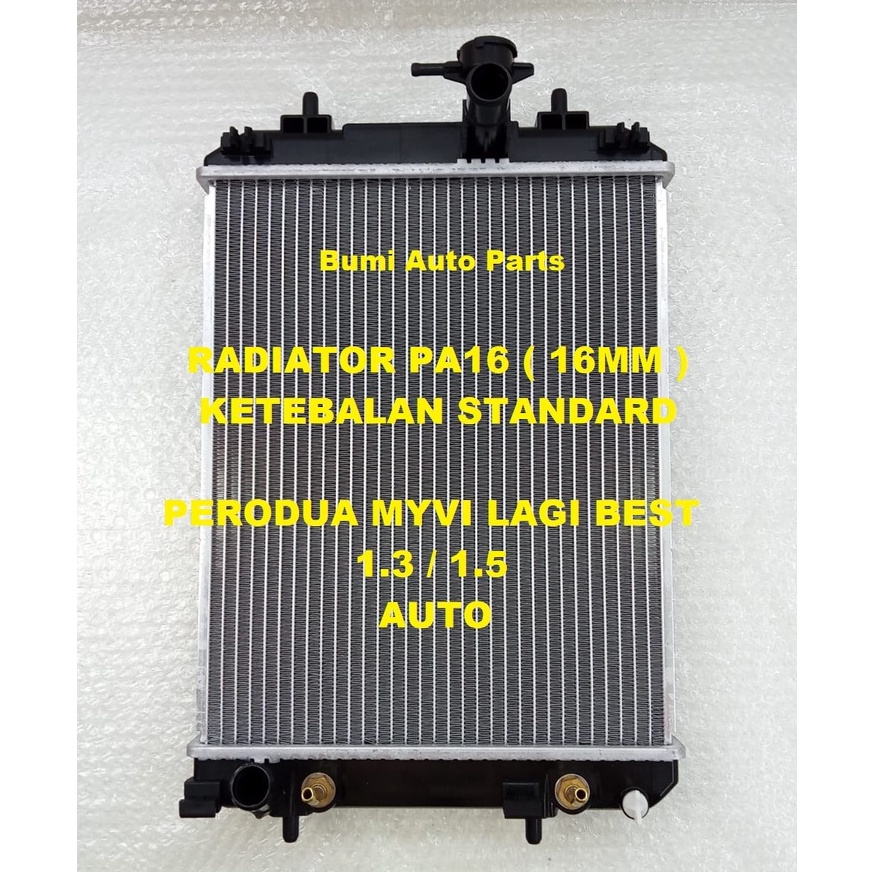 Radiator Myvi Lagi Best Auto - 1.3 / 1.5 Tangki Air Kereta Ketebalan ...