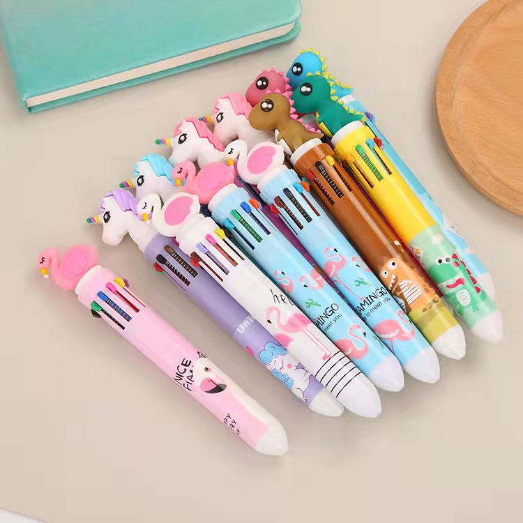 [ Ready Stock ] 10in1 Multicolour Ballpoint Pen 10 color Retractable ...