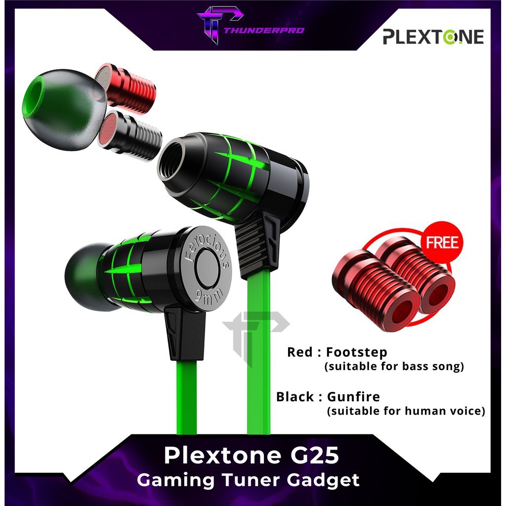 PLEXTONE G25 Super Bass Bullets Style Gaming Earphone With Mic Magnetic ...