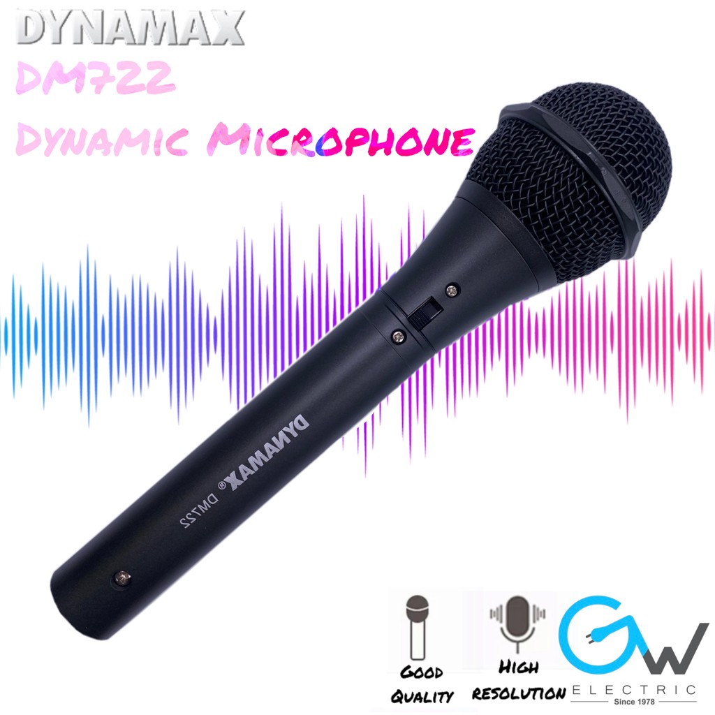 Slim Body Dynamax DM722 Vocal Dynamic Wired Microphone Cardioid Karaoke ...