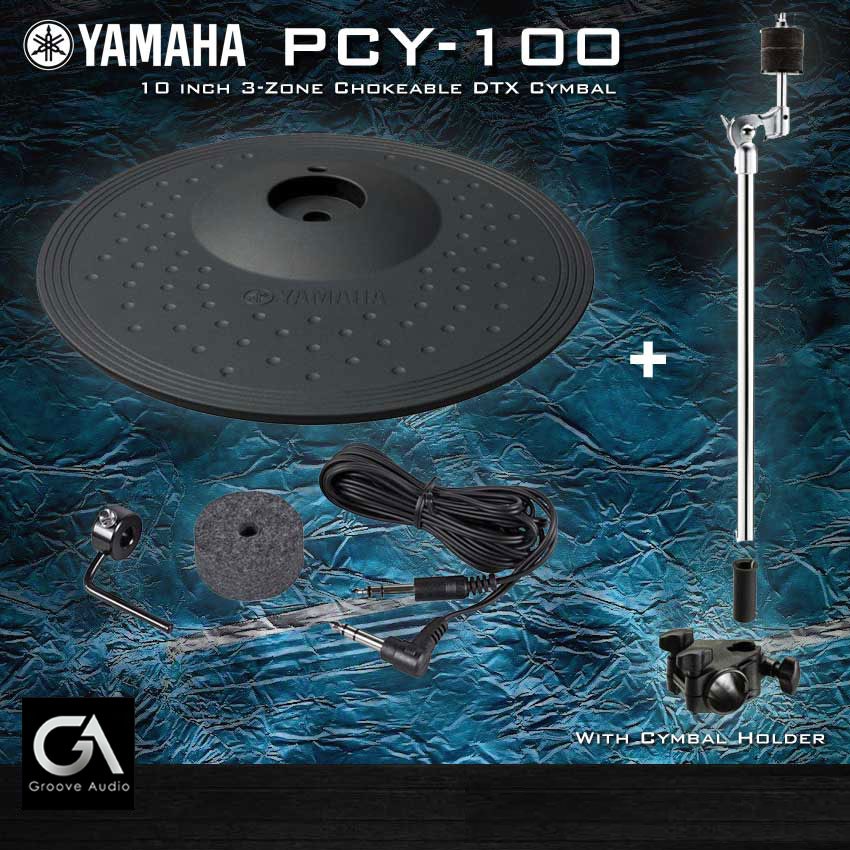 Yamaha Dtx Pcy100 + Holder / Pcy 100 Cymbal Electric 3 Zone 10 Inch ...