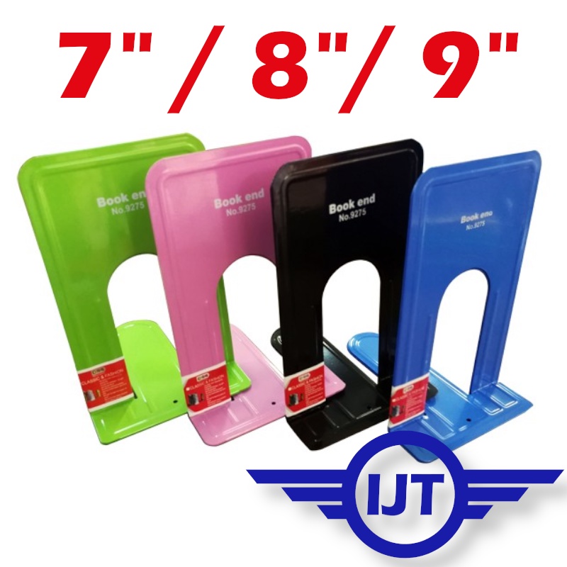 (2pcs in 1) Heavy Duty Metal Colourful Bookends Book End 6" / 7" / 8 ...