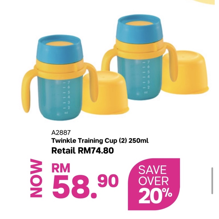 Tupperware Twinkle Training Cup 250ml | Shopee Malaysia