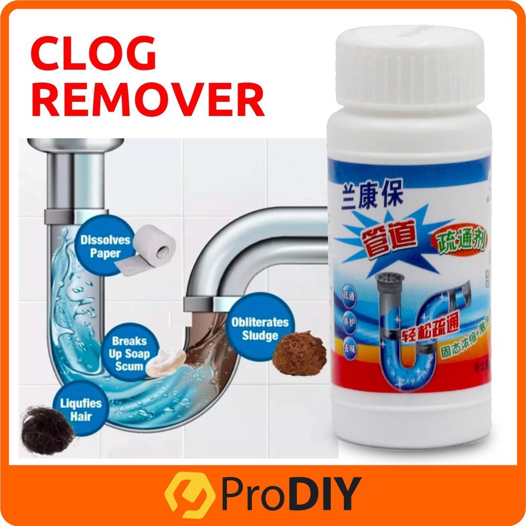 Clog Remover Drain Pipe Basin Cleaner Clogged Drainage Remover Powder ...