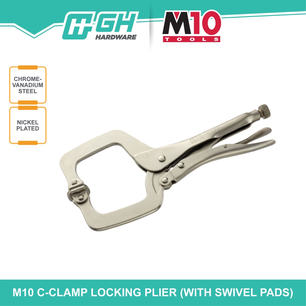 [ GH HARDWARE ] M10 C-Clamp Locking Plier (With Swivel Pads) | Shopee ...