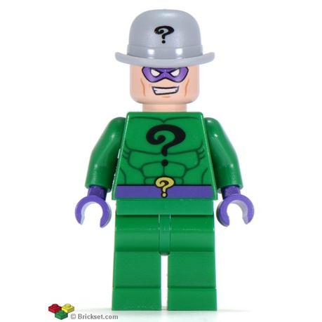 Lego DC Comics Super Heroes 6806 SH008 The Riddler Minifigure (Bowler ...