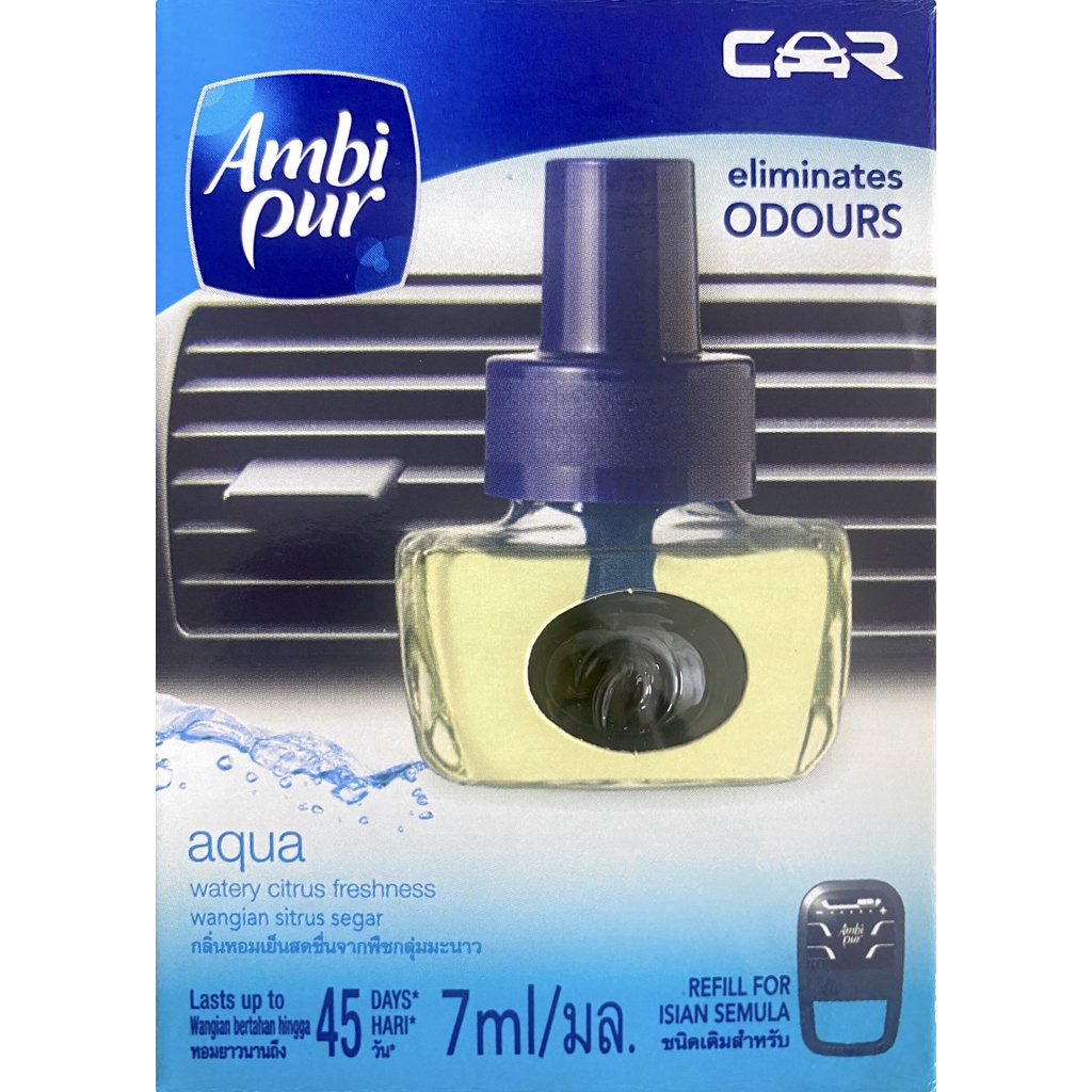 Ambi Pur Car Air Freshener - Fresh and Cool, 7.5ml + 7ml Pack with ...