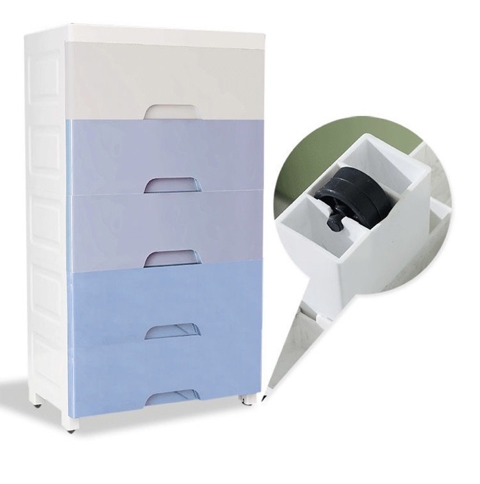 Plastic Cabinet 5 Decker Drawers Pastel Gradient Macaron Colours ...
