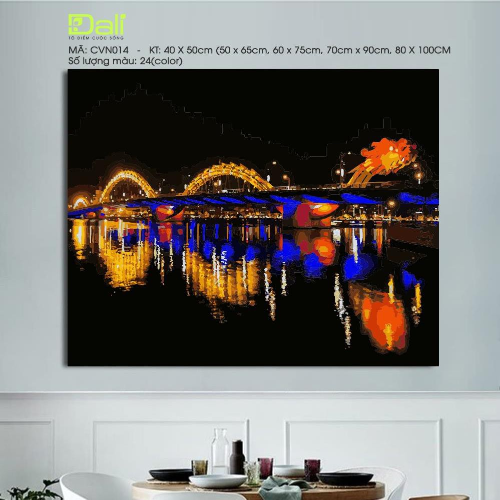 Dali digital self-coloring wall painting Da Nang Dragon Bridge Painting ...