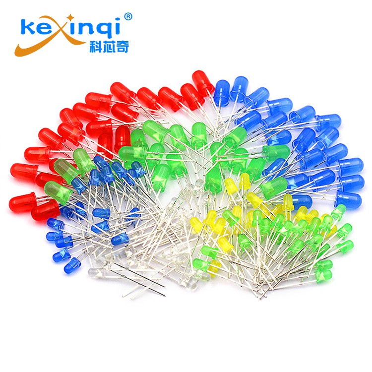(100pcs/set)5mm LED bulb light emitting diode Light Assorted Kit DIY ...