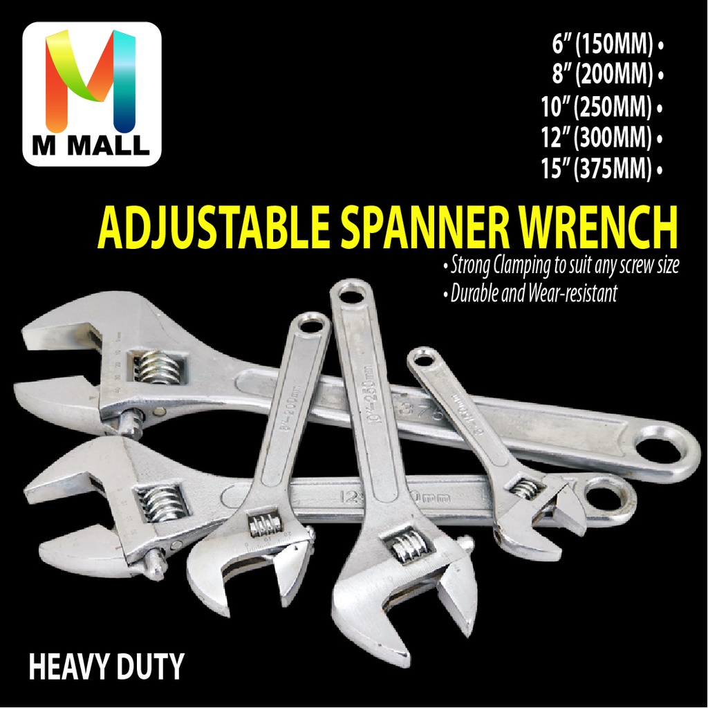 6" 8" 10" 12" 15" (150mm-375mm) J & D Heavy Duty Switch Spanner ...