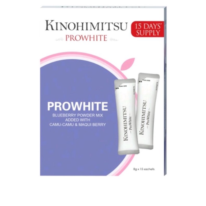 Kinohimitsu Prowhite Original 15 sachets [ Free 5 sachets] | Shopee ...