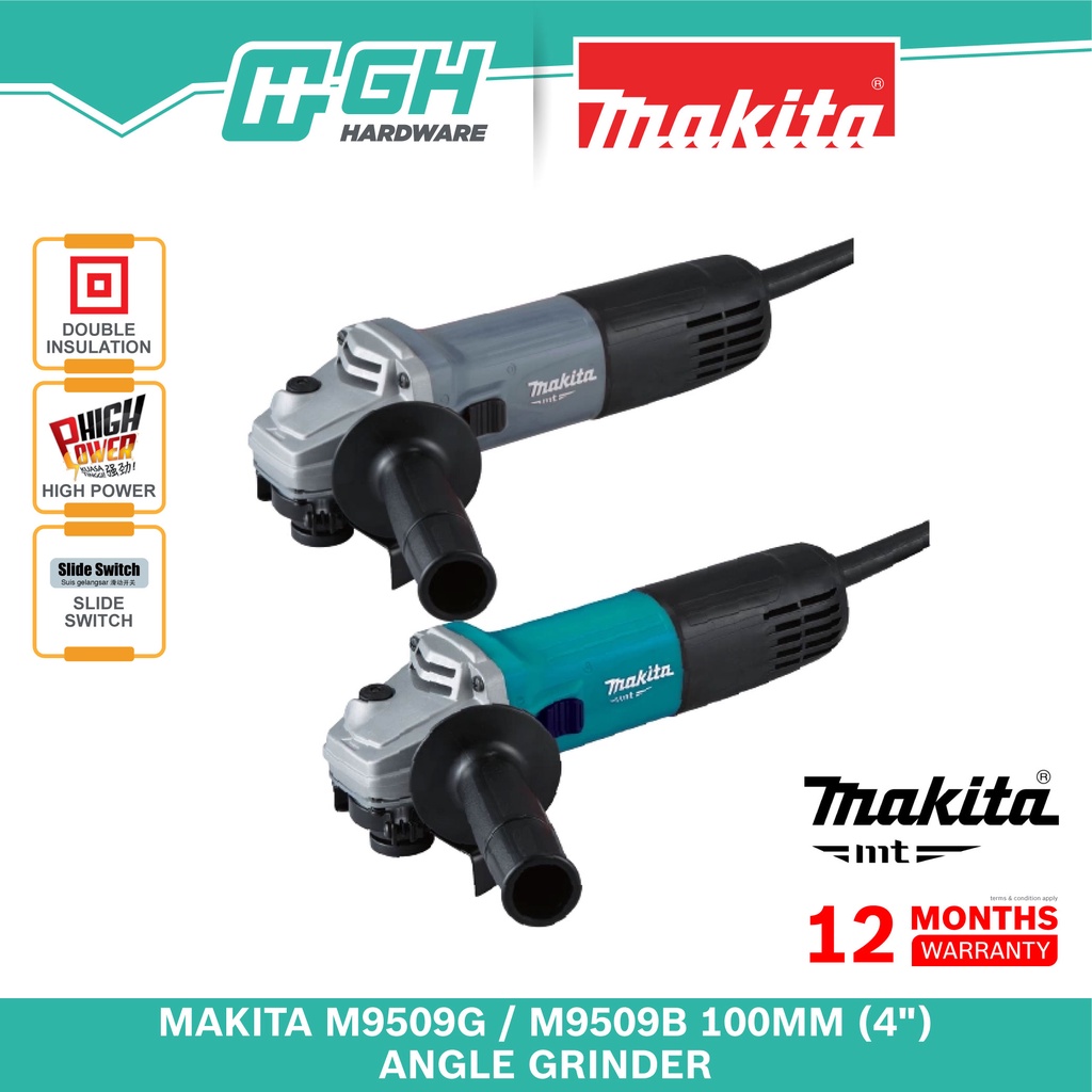 [ GH HARDWARE ] MAKITA MT M9509G / M9509B 100mm (4") Angle Grinder ( M ...