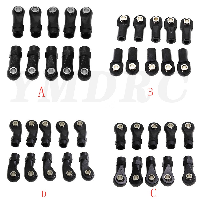 10Pcs Plastic M4 Rod End Link Linkage Balls Joint Head for 1/10 RC Car ...