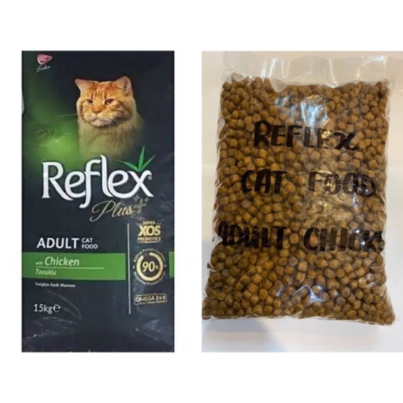 Repack Reflex Plus Adult Cat Food with Chicken 1kg | Shopee Malaysia