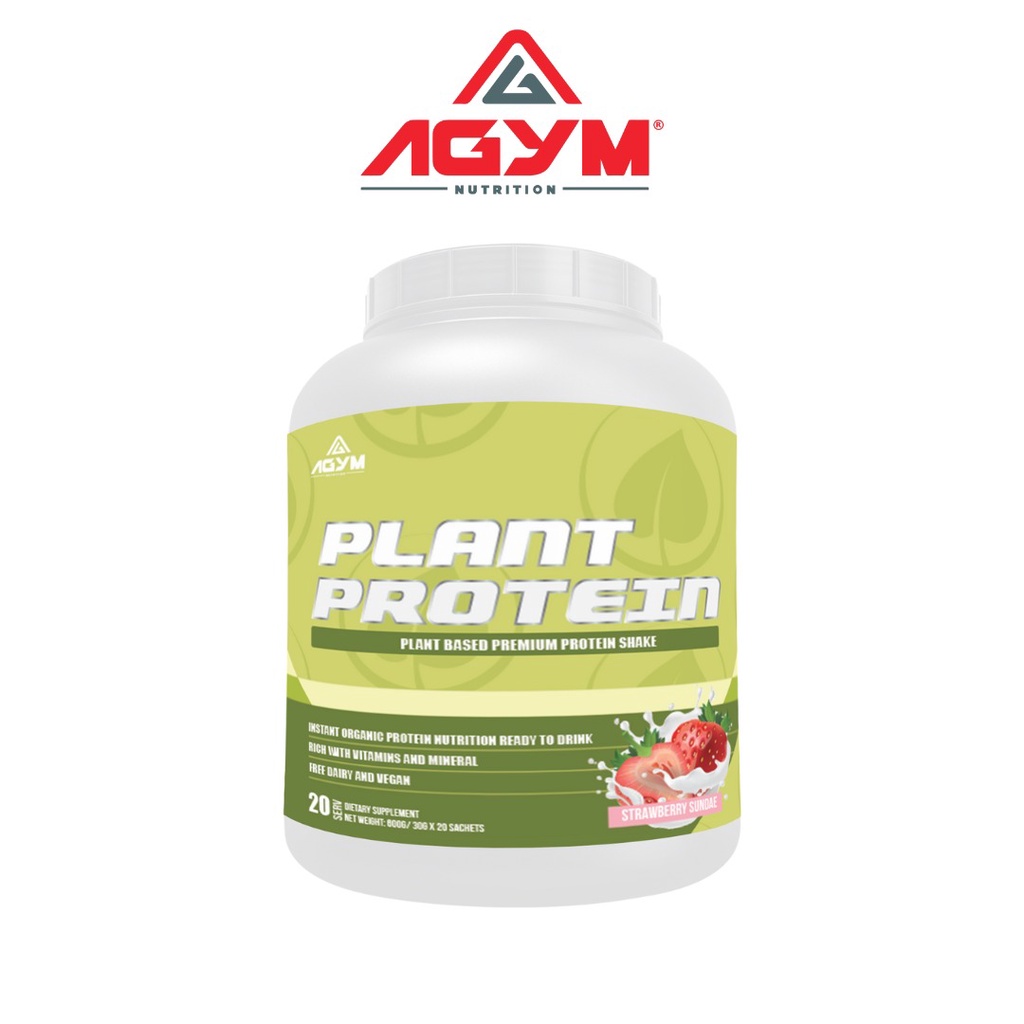 PLANT PROTEIN 600g HALAL JAKIM dari Agym Nutrition | Shopee Malaysia