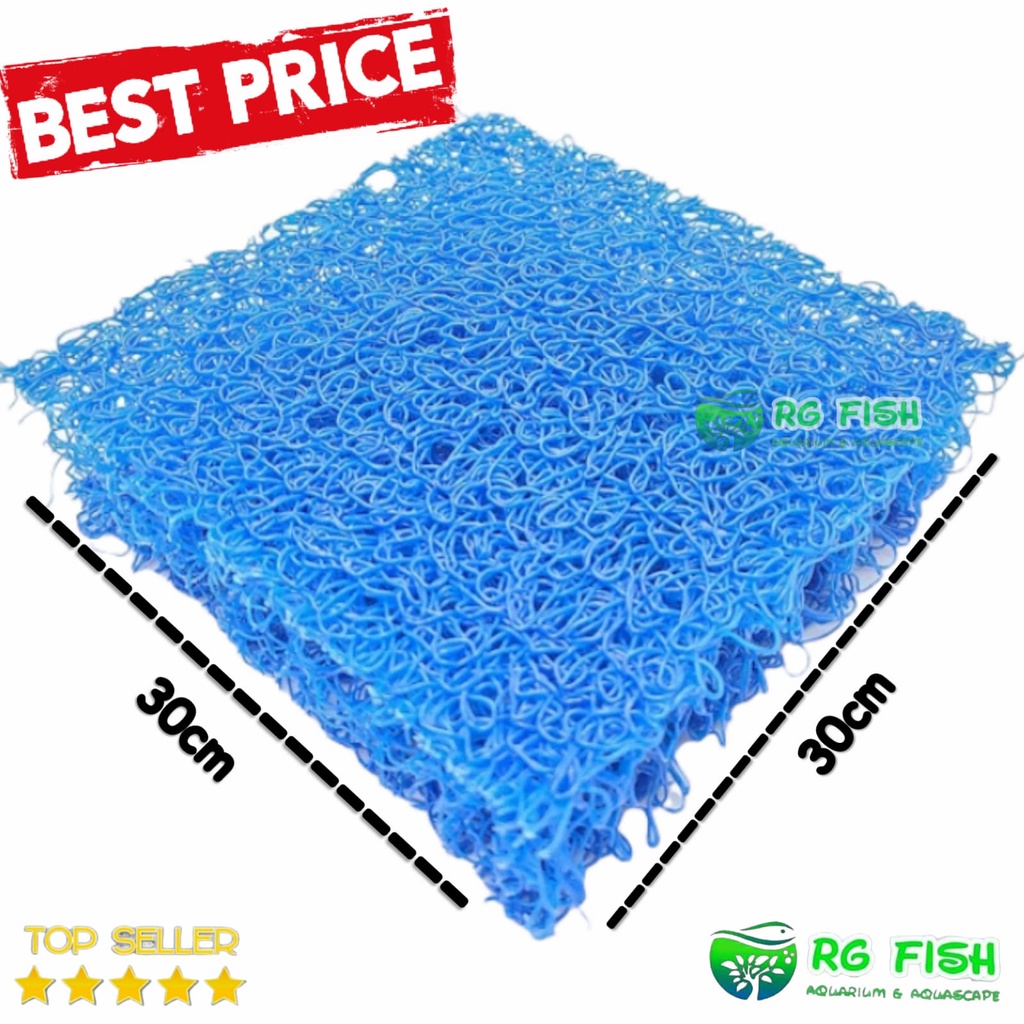 Matala Mat High Density Blue koi pond Filter Media 30x30cm | Shopee ...