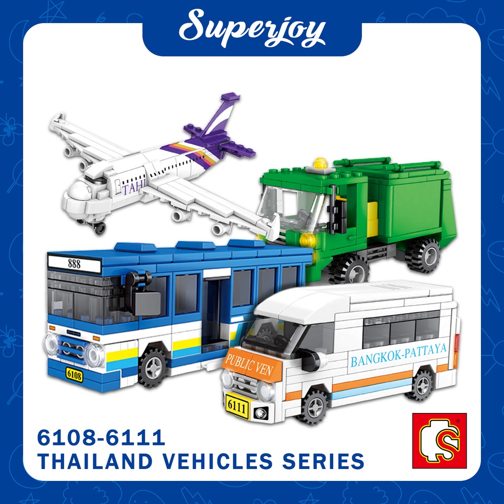 SEMBO Blocks Thailand Transportation Vehicles Series I City Bus Thai ...