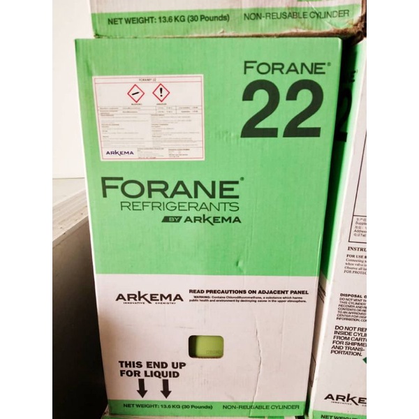Gas R22 BRAND ARKEMA FORANE 13.6KG GAS AIRCOND CONDITIONING | Shopee ...