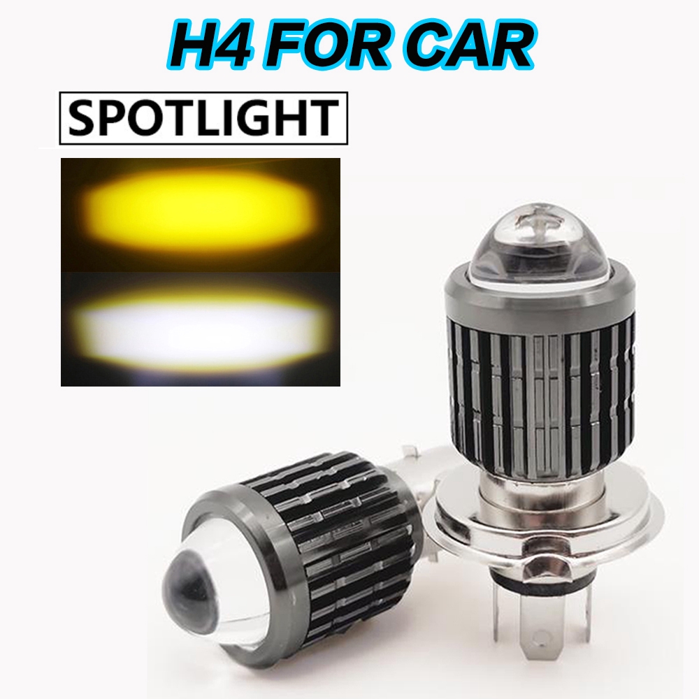 1 Pair H4 LED Car Headlight Mini Projector Lens spotlight For jazz city ...
