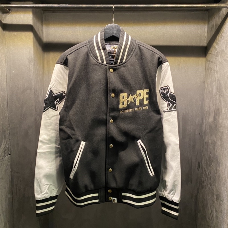 Bape Jacket / Bape Hoodie Jacket / AAPE OVO Baseball Jacket Japan ...