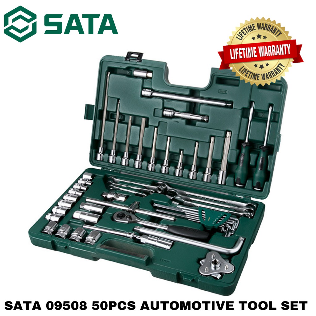 SATA 09508 50PCS AUTOMOTIVE TOOL SET / SOCKET SET / TOOL SET / RATCHET ...