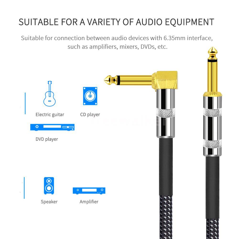 freewalker-6 Meters/ 20 Feet Musical Instrument Audio Guitar Cable Cord ...