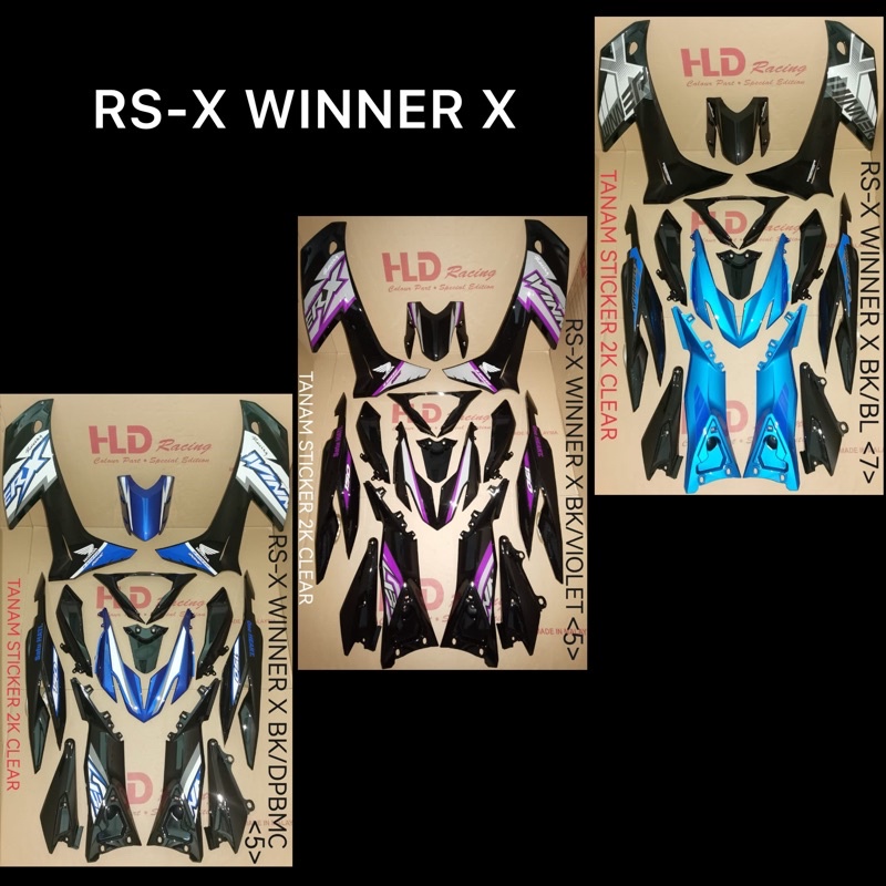 (STICKER TANAM/AIRBRUSH) HlD RACING COVER SET HONDA RSX RS-X WINNER-X ...